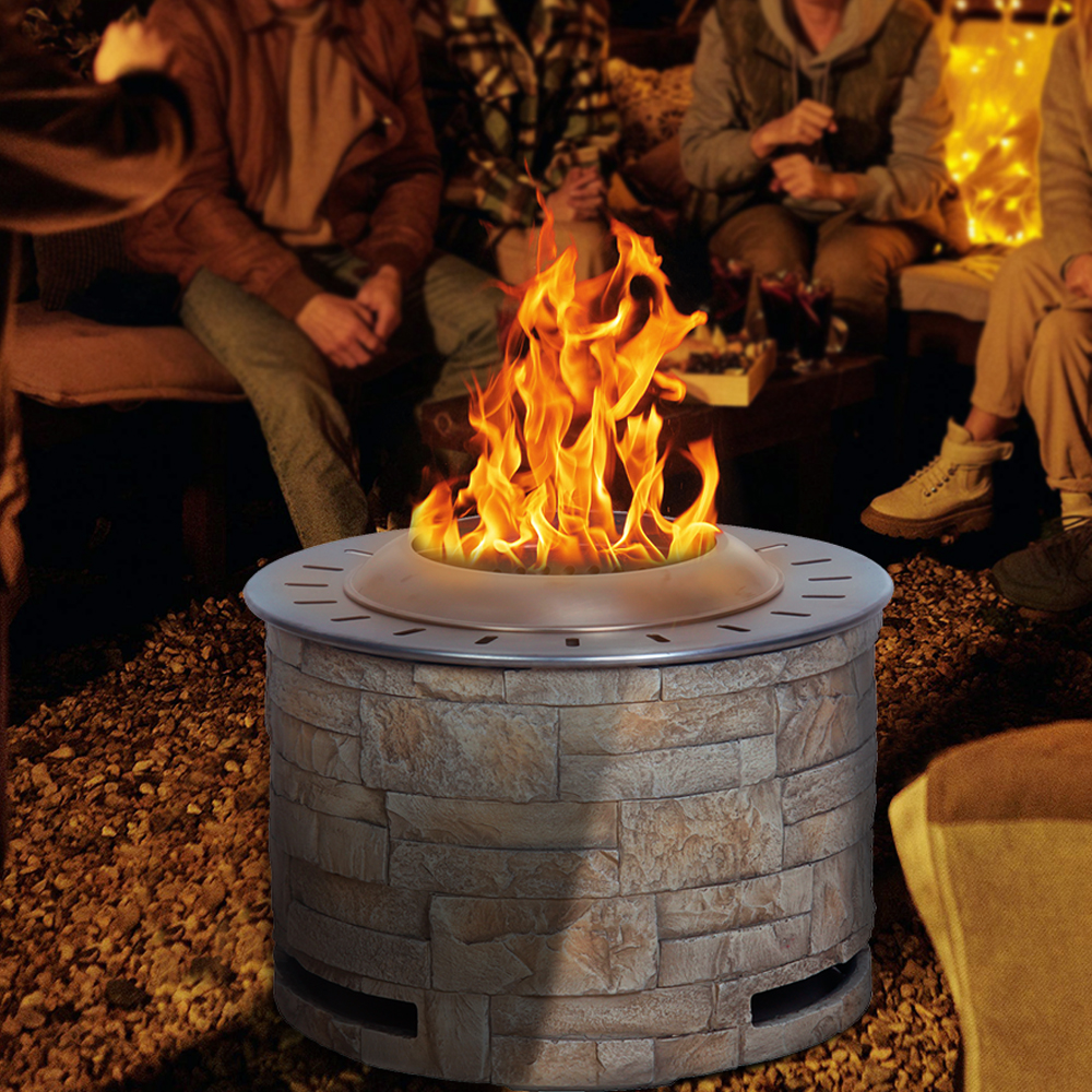 Buy Outdoor Stackstone Brown Smokeless Fire Pit Online - Solwet